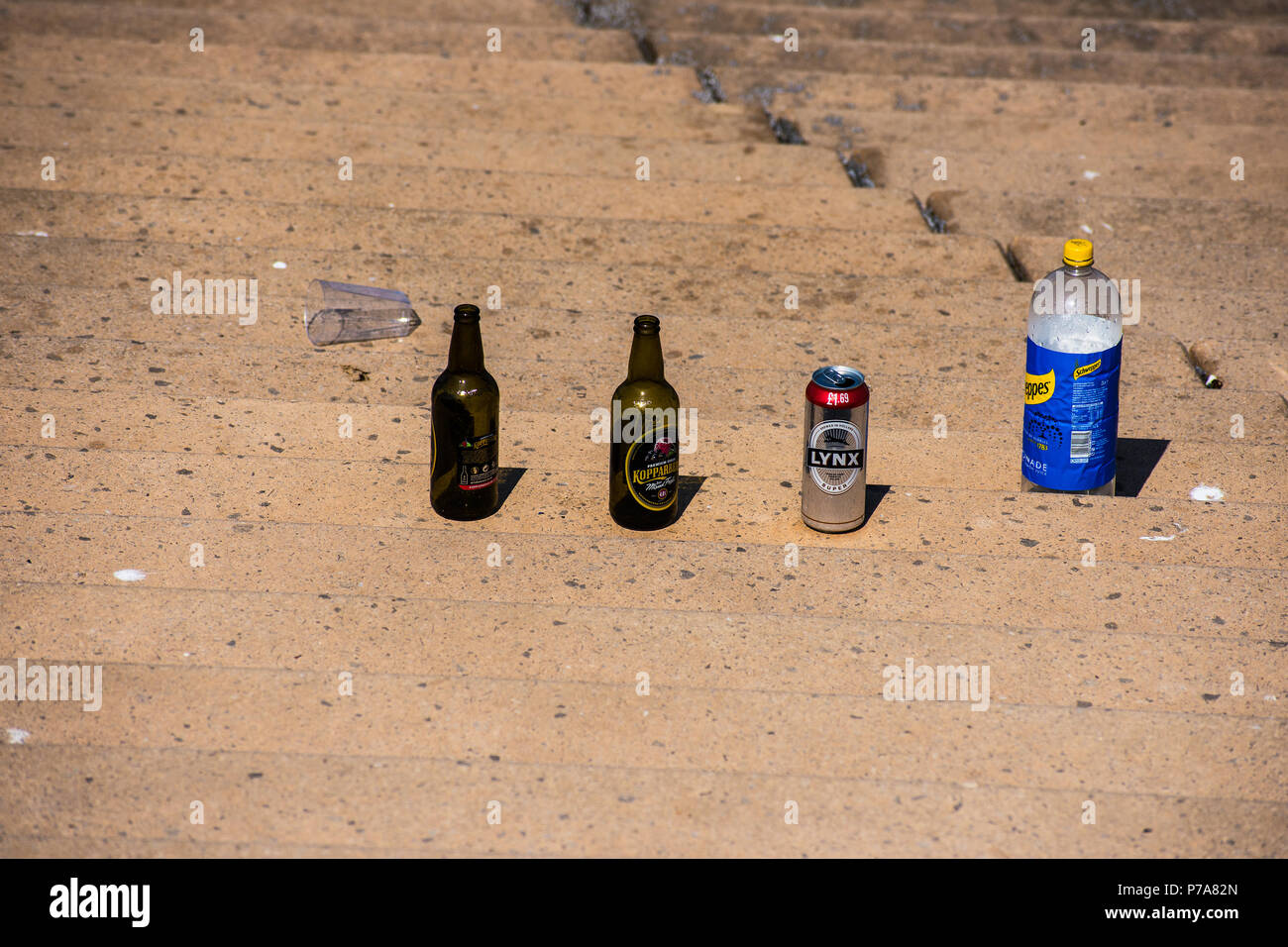 Litter on Blackpool Promenade Stock Photo - Alamy