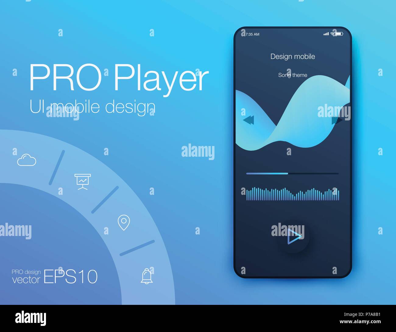 UX audio player templates Stock Vector Image & Art - Alamy