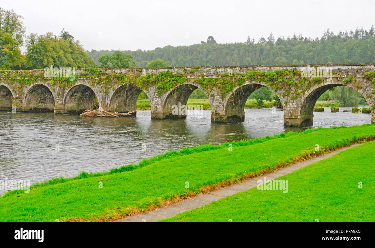 Historic Bridge over the River Nore near Inistioge, ireland Stock Photo ...