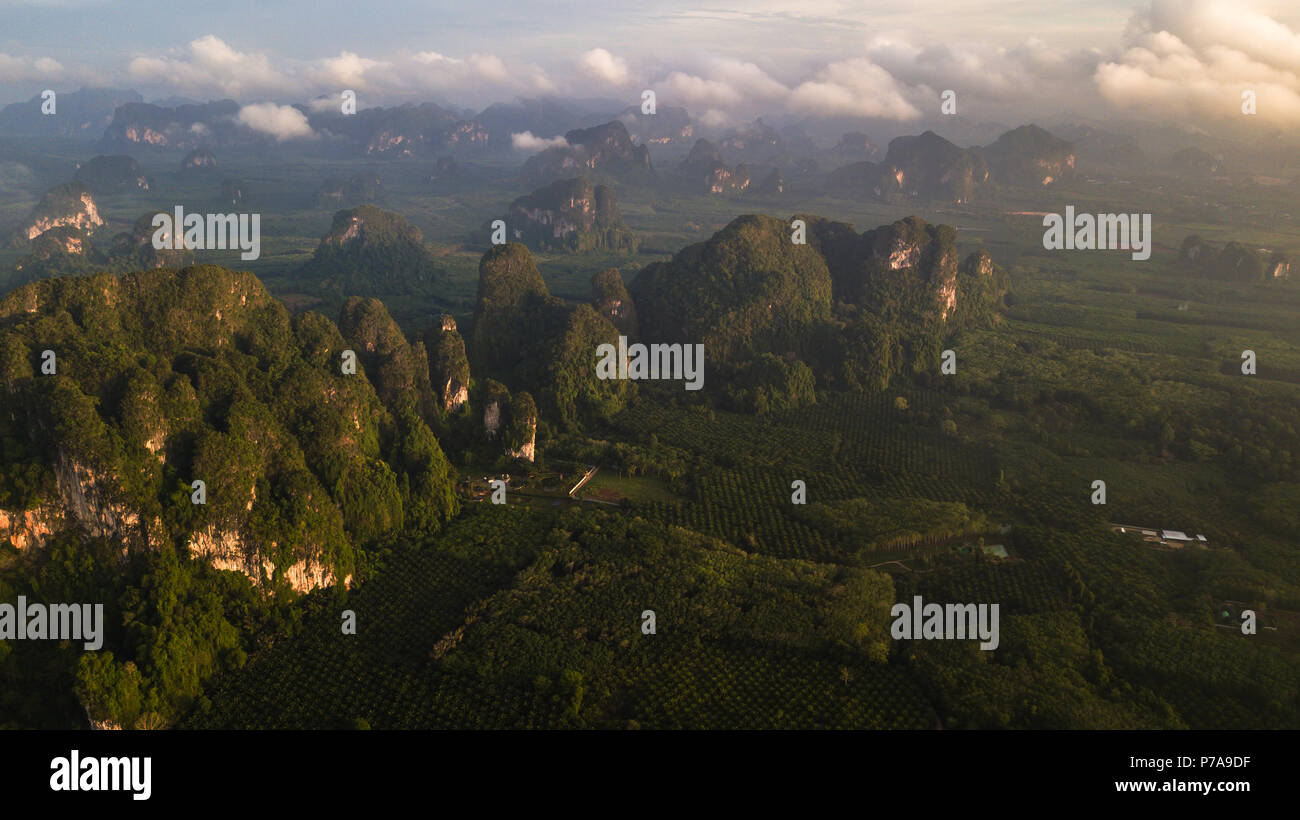 aerial view landscape of Mountain in Krabi Thailand Stock Photo - Alamy