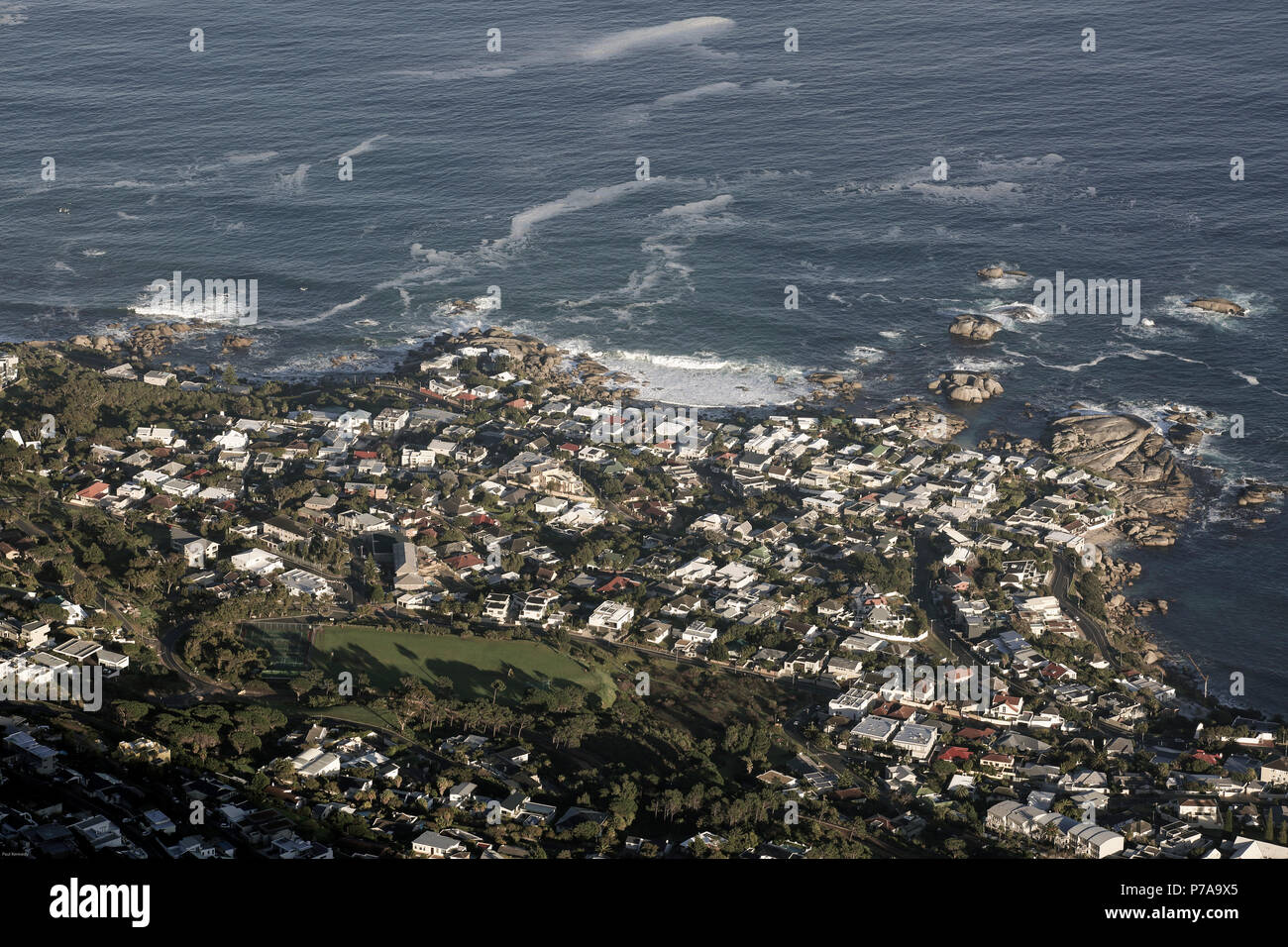 High angle scenic view of Hermanus, South Africa Stock Photo - Alamy