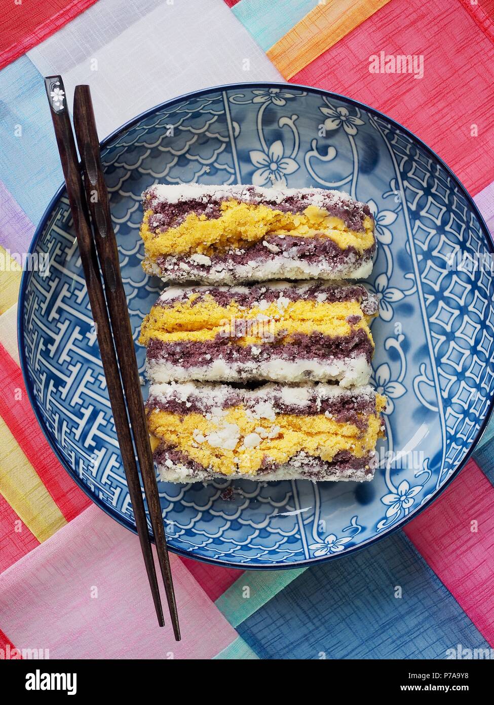 Korean food Black Rice Pumpkin Rice CakeKorean food Black Rice Pumpkin ...