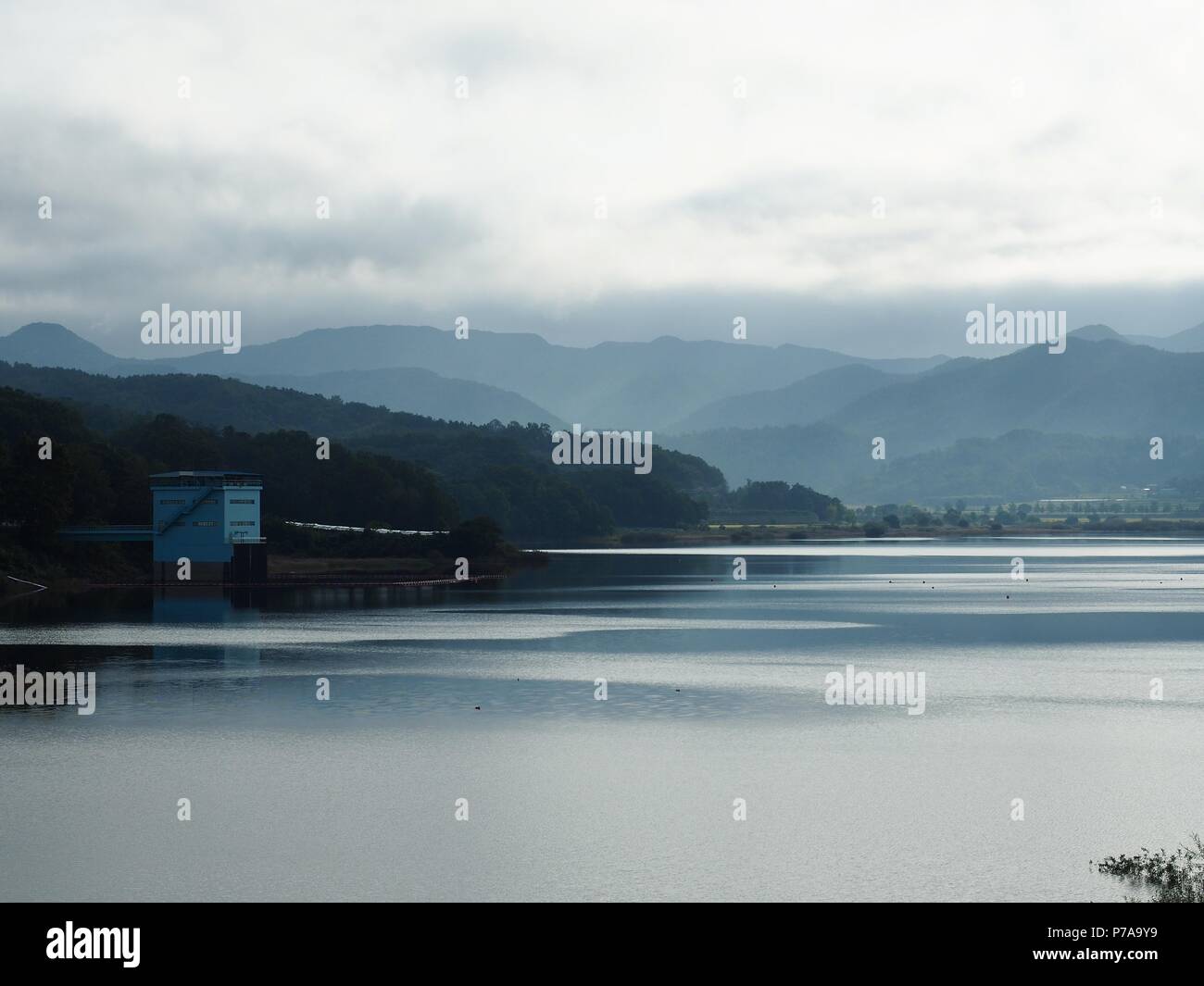 The Morning and Mountain of Daecheong Lake in Cheongju ,korea Stock ...