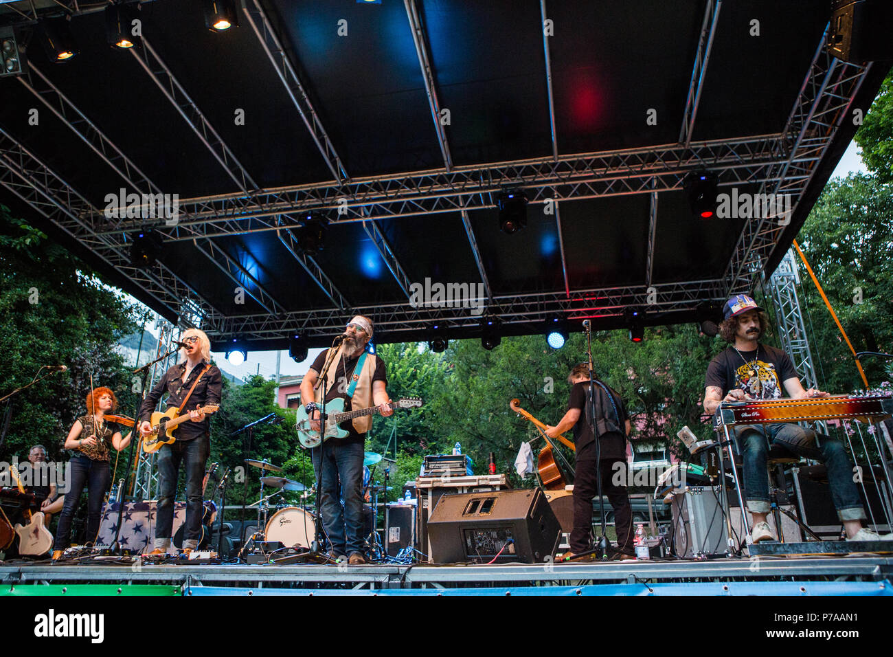 Pusiano, Italy. 04 July 2018. The American singer-songwriter STEVE ...