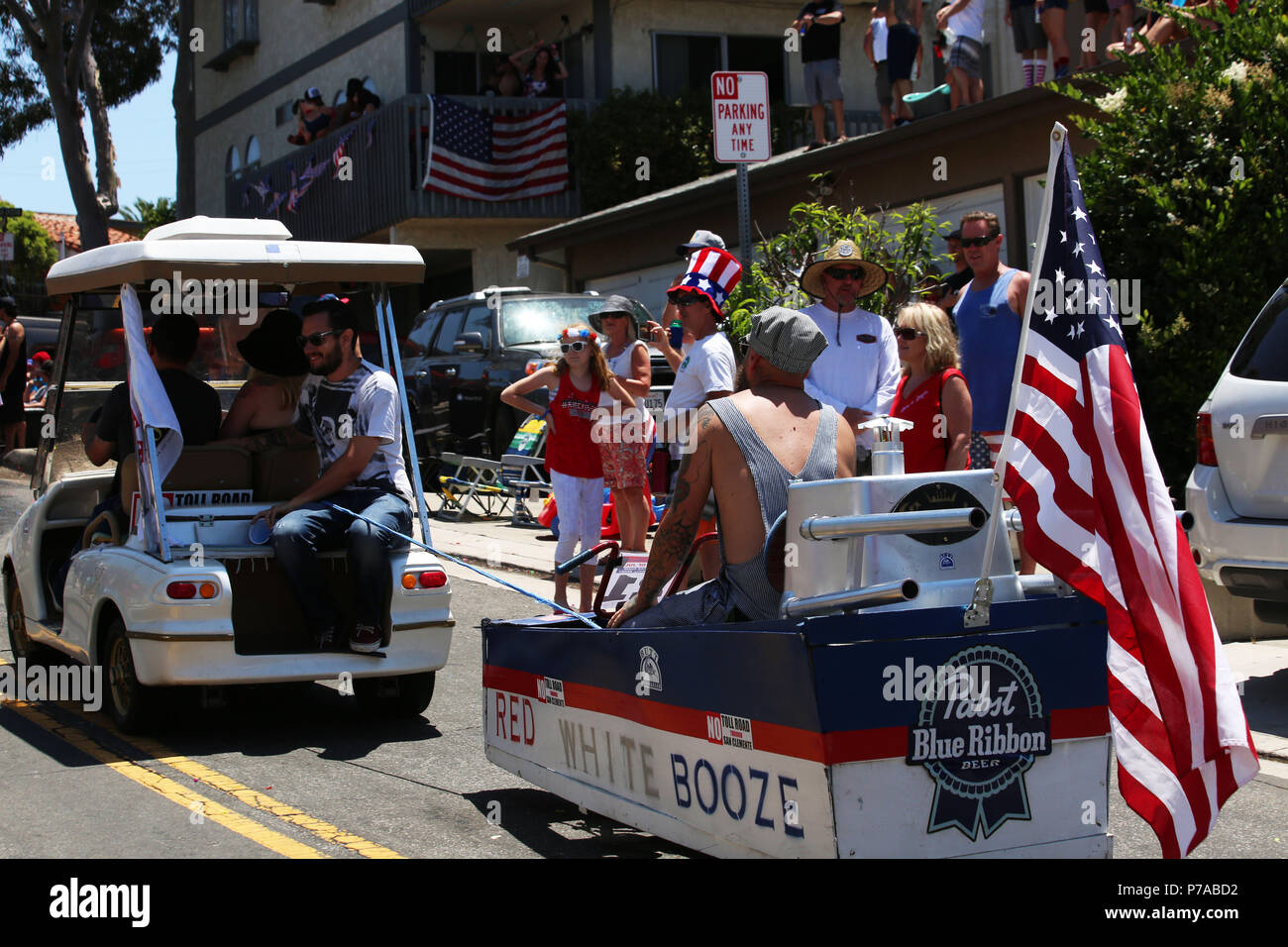 San Clemente, California, USA. 4th July, 2018. San Clemente resident's ...