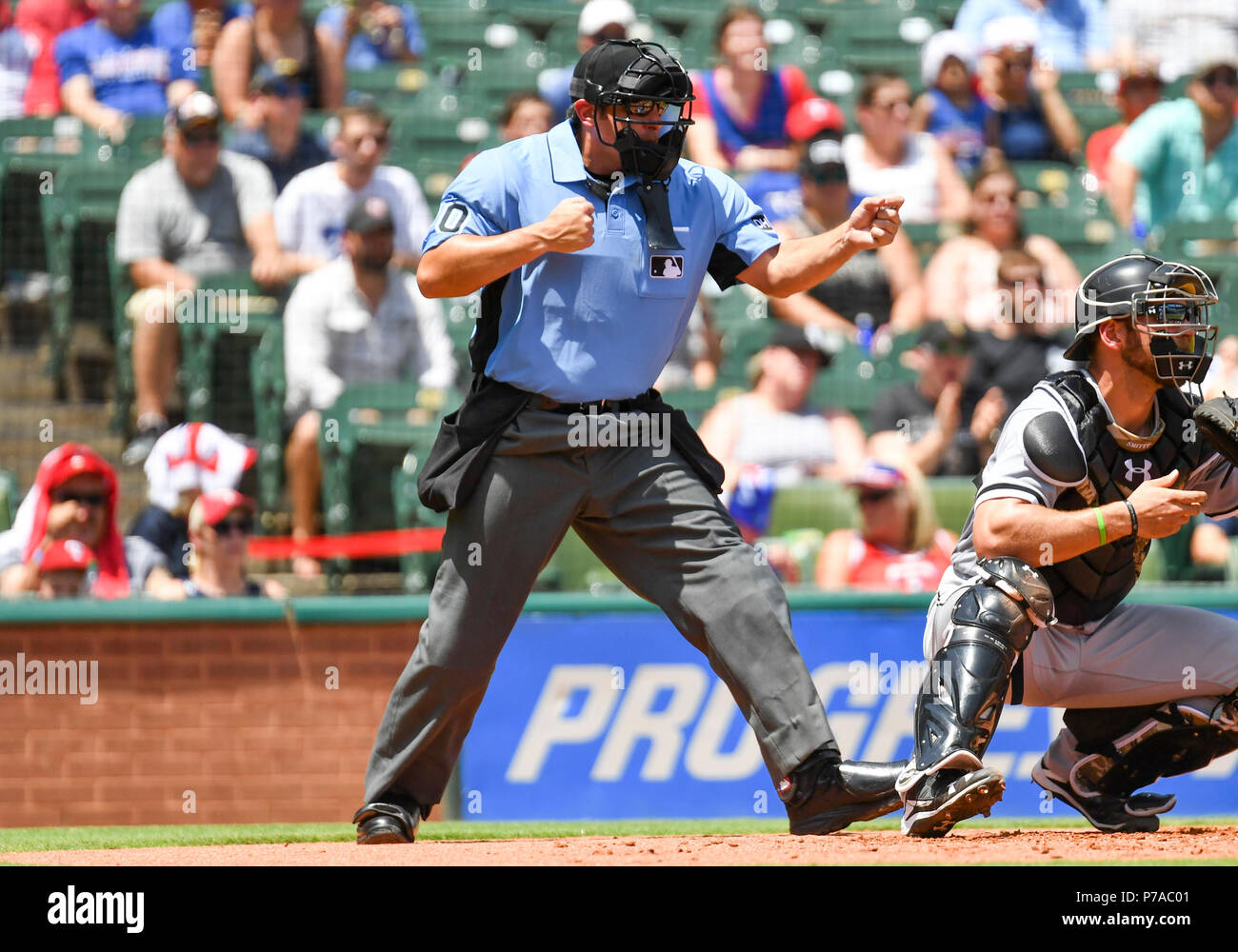 Jul 01, 2018: MLB umpire Mark Ripperger #90 calls a third strike out ...