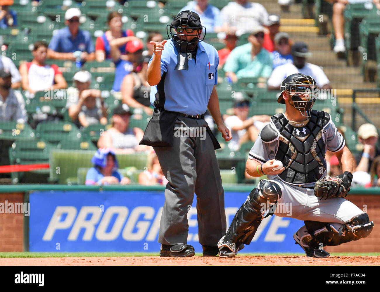 Jul 01, 2018: MLB umpire Mark Ripperger #90 calls a strike during an ...