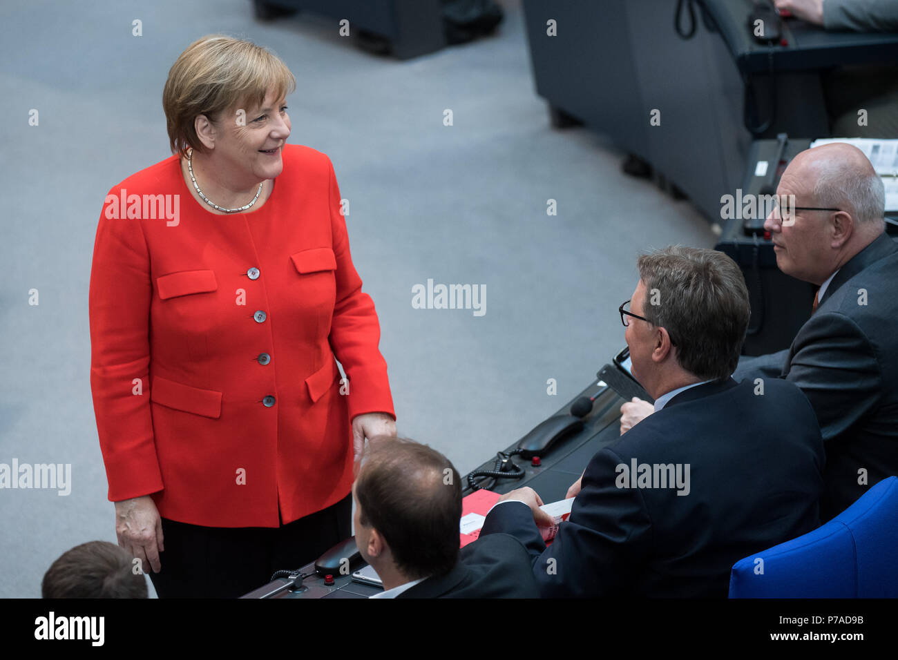Berlin, Germany. 05th July, 2018. Federal Chancellor Angela Merkel of ...