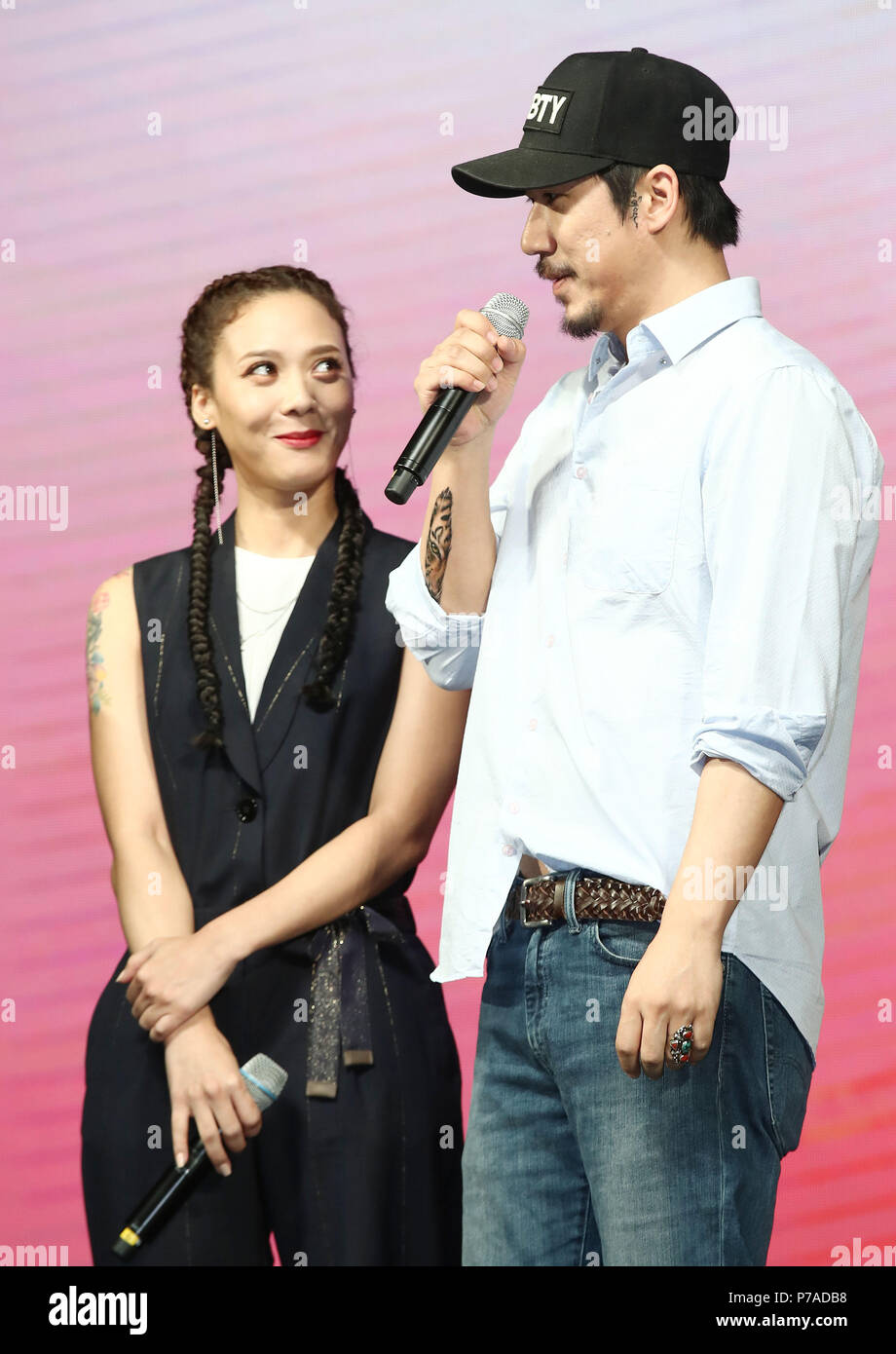 05th July, 2018. Rapper Tiger JK Rapper Tiger JK (R) attends an event ...