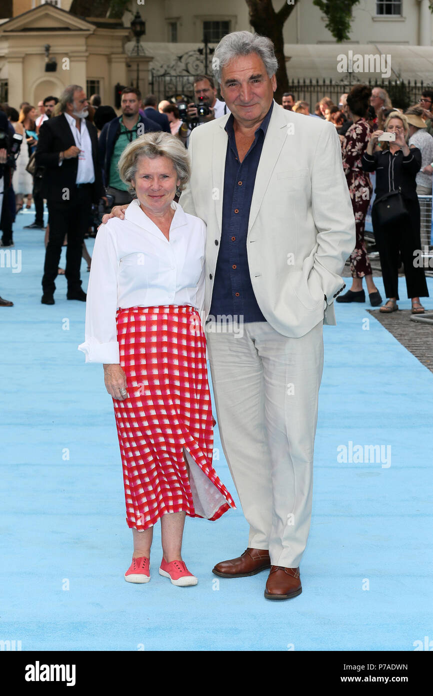 London, UK. 4th July, 2018. Jim Carter and Imelda Staunton attend the ...