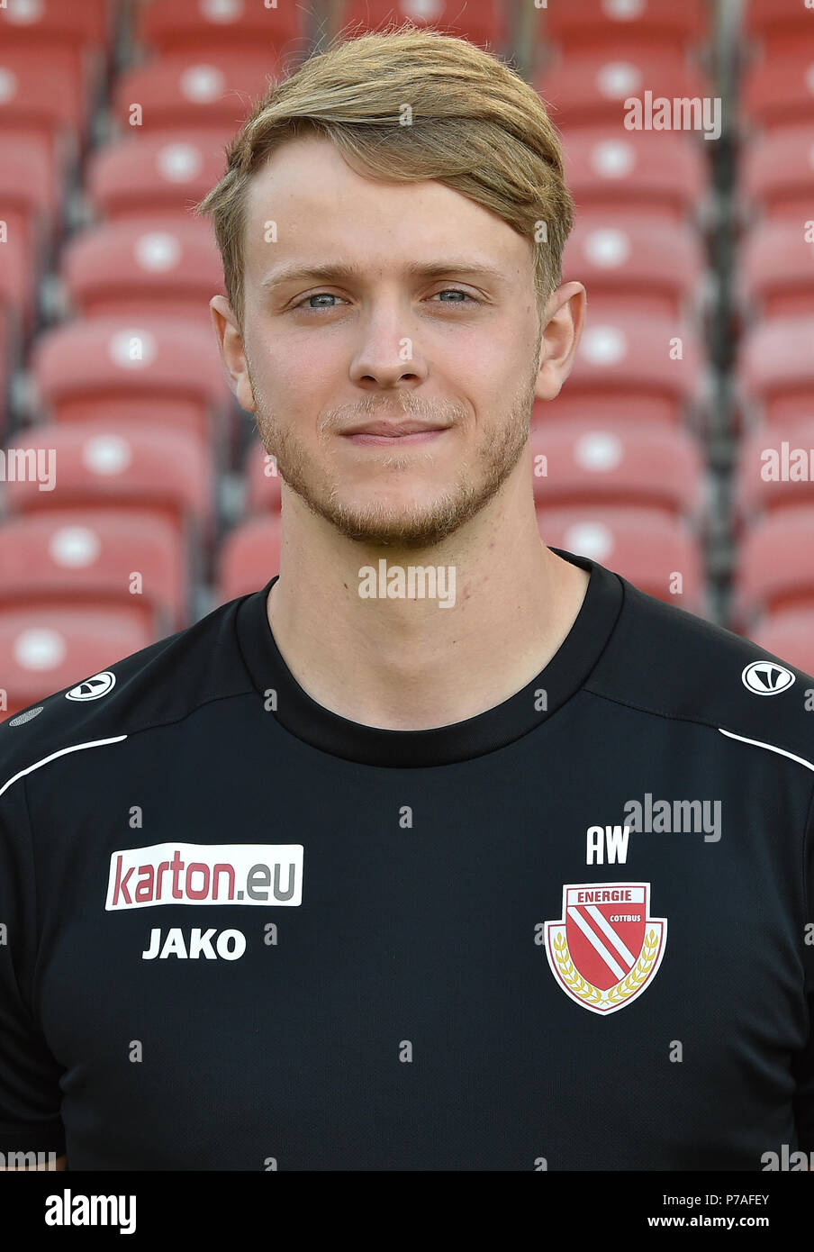 Germany, Cottbus. 4th July, 2018. Anton Wittmann, goalkeeping coach of ...