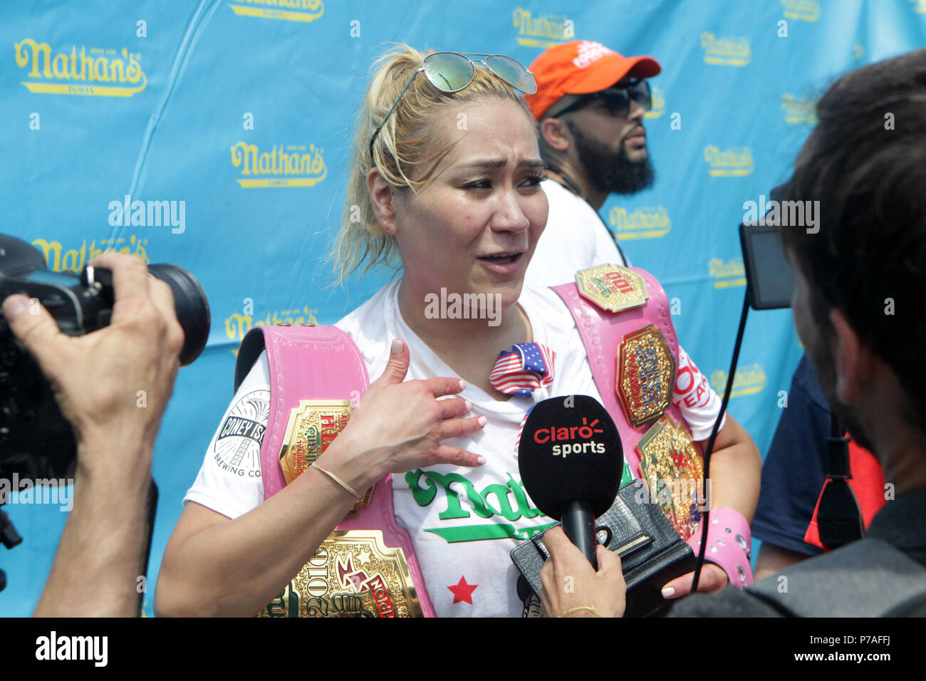 New York, NY, USA. 4th July, 2018. Professional Eater Miki Sudo (Winner ...