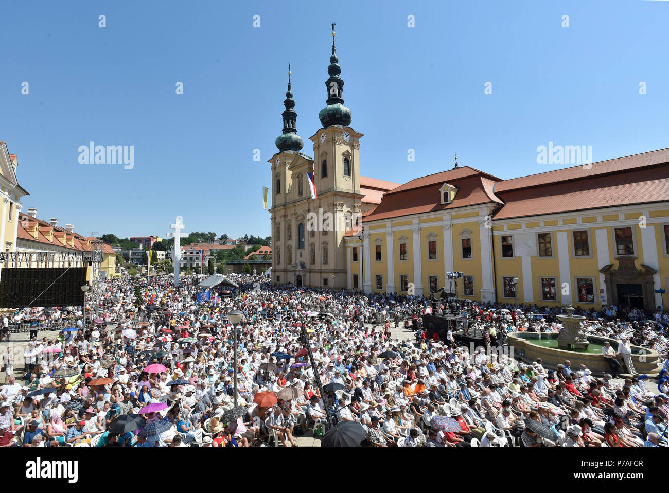 Velehrad, Czech Republic. 05th July, 2018. Days of Goodwill People, one ...