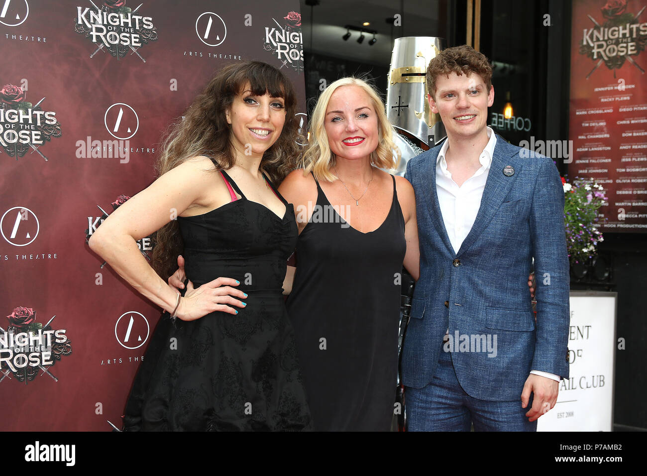 London, UK. 5th July 2018. Racky Plews, Kerry Ellis, Louis Hartshorn ...