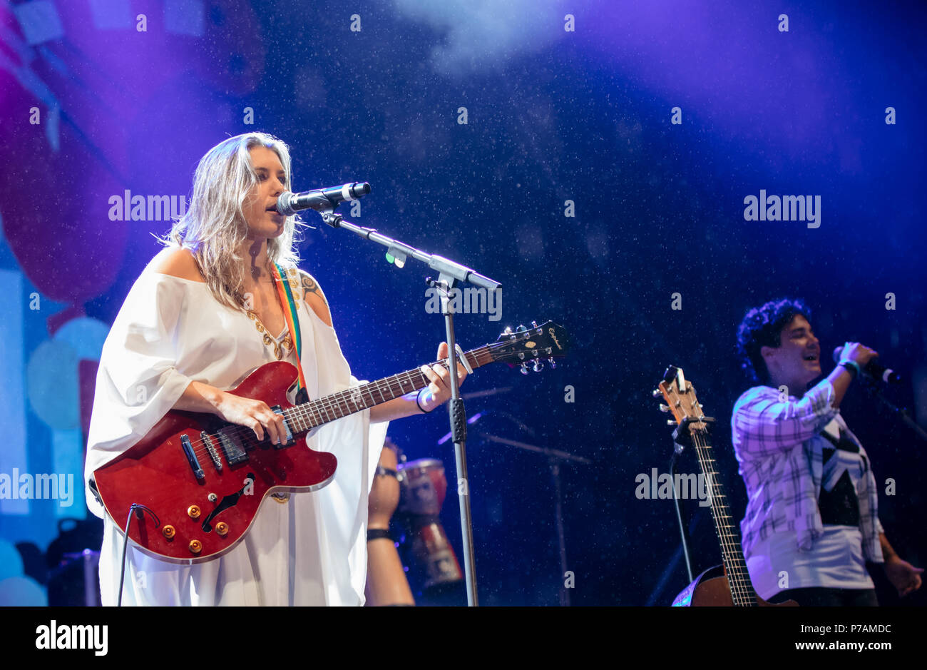 Rudolstadt, Germany. 05th July, 2018. Israeli band "Yael Deckelbaum and ...