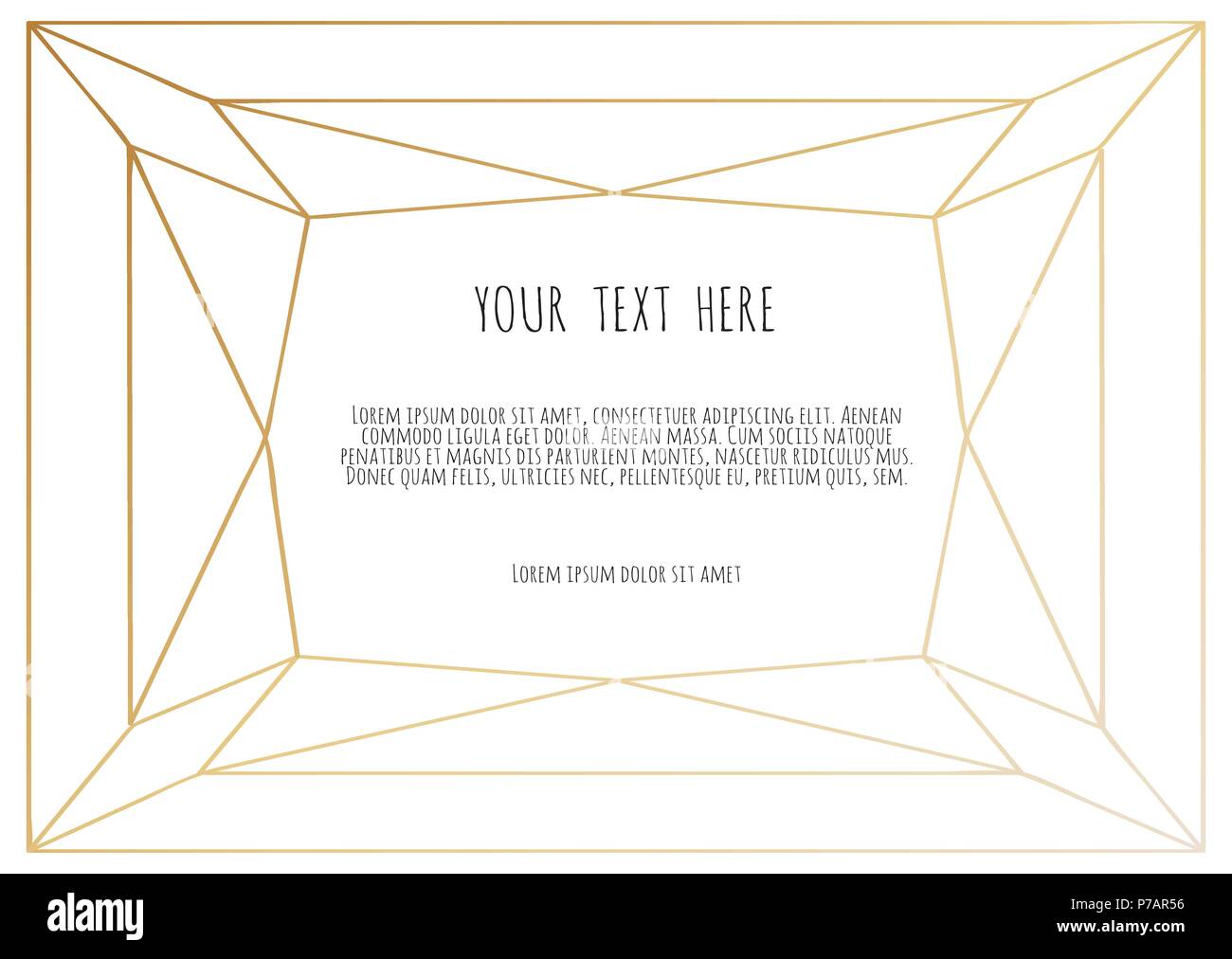 Polygonal frame, Frame border with copy space Stock Vector Image & Art ...