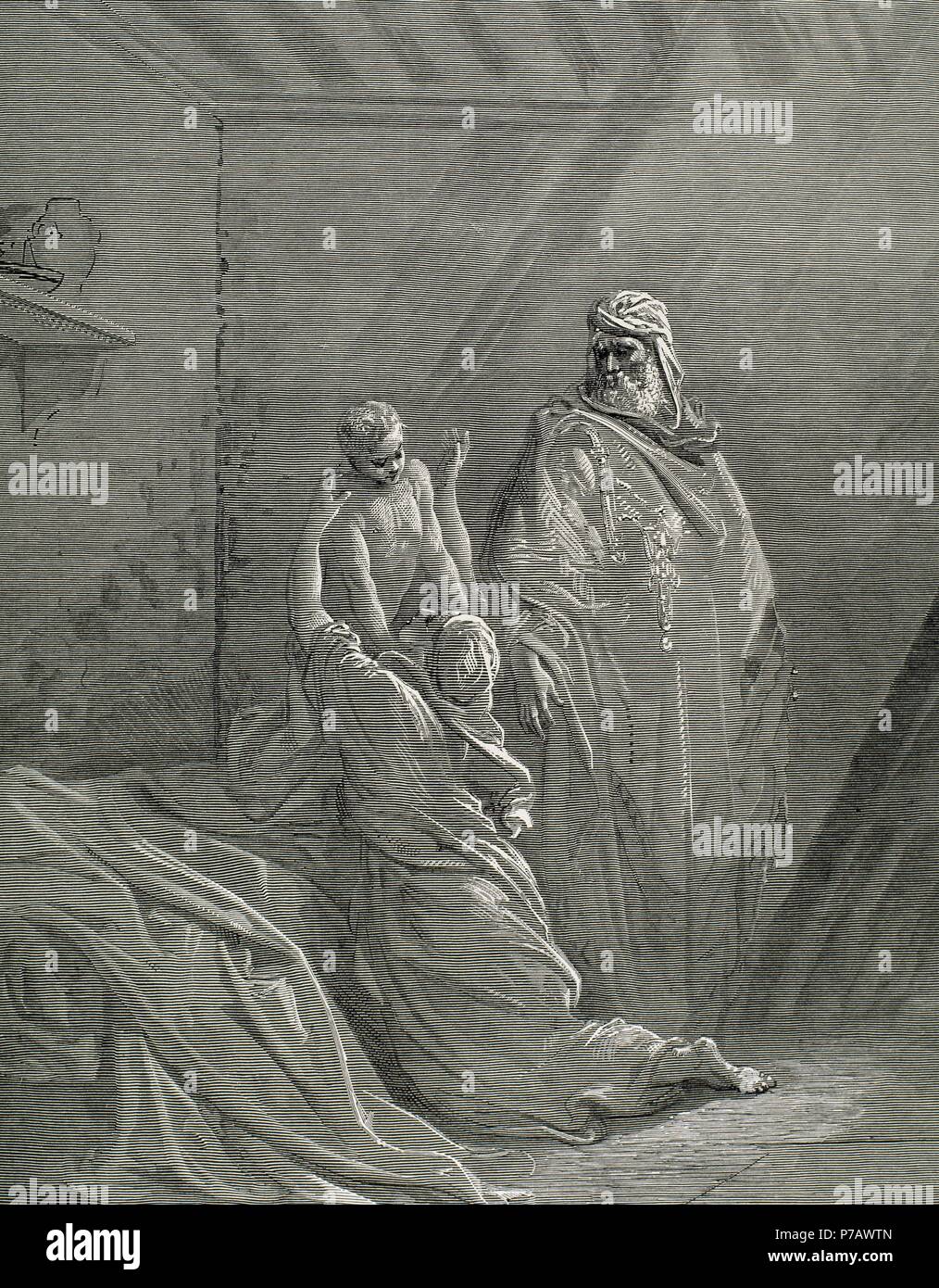 Old Testament. Elijah Raiseth the Son of the widow of Zarephath. Bible ...
