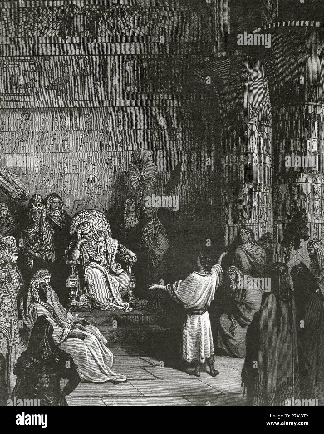 Joseph interprets Pharaoh's dream. Old Testament. Drawings by Gustave ...