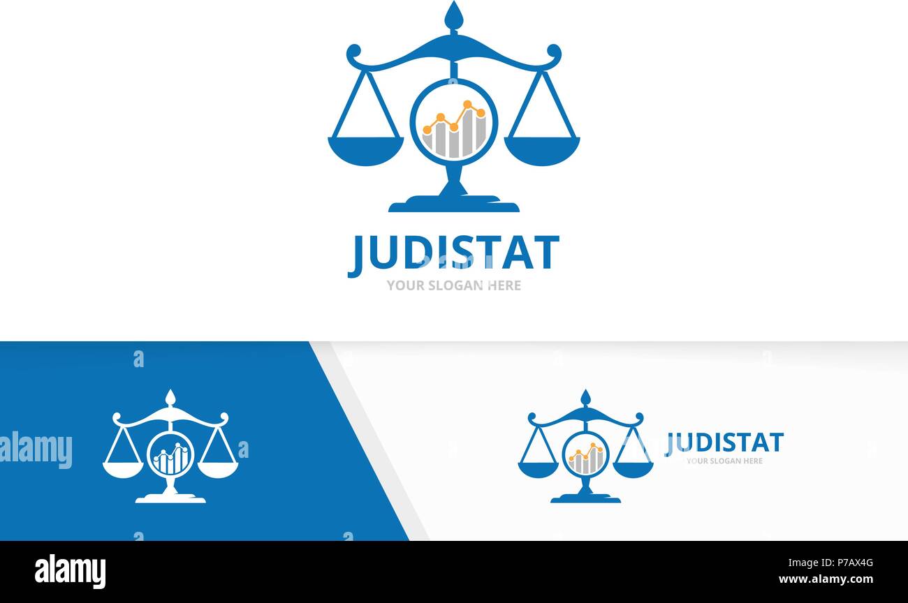 Vector libra and graph logo combination. Scales and diagram symbol or ...