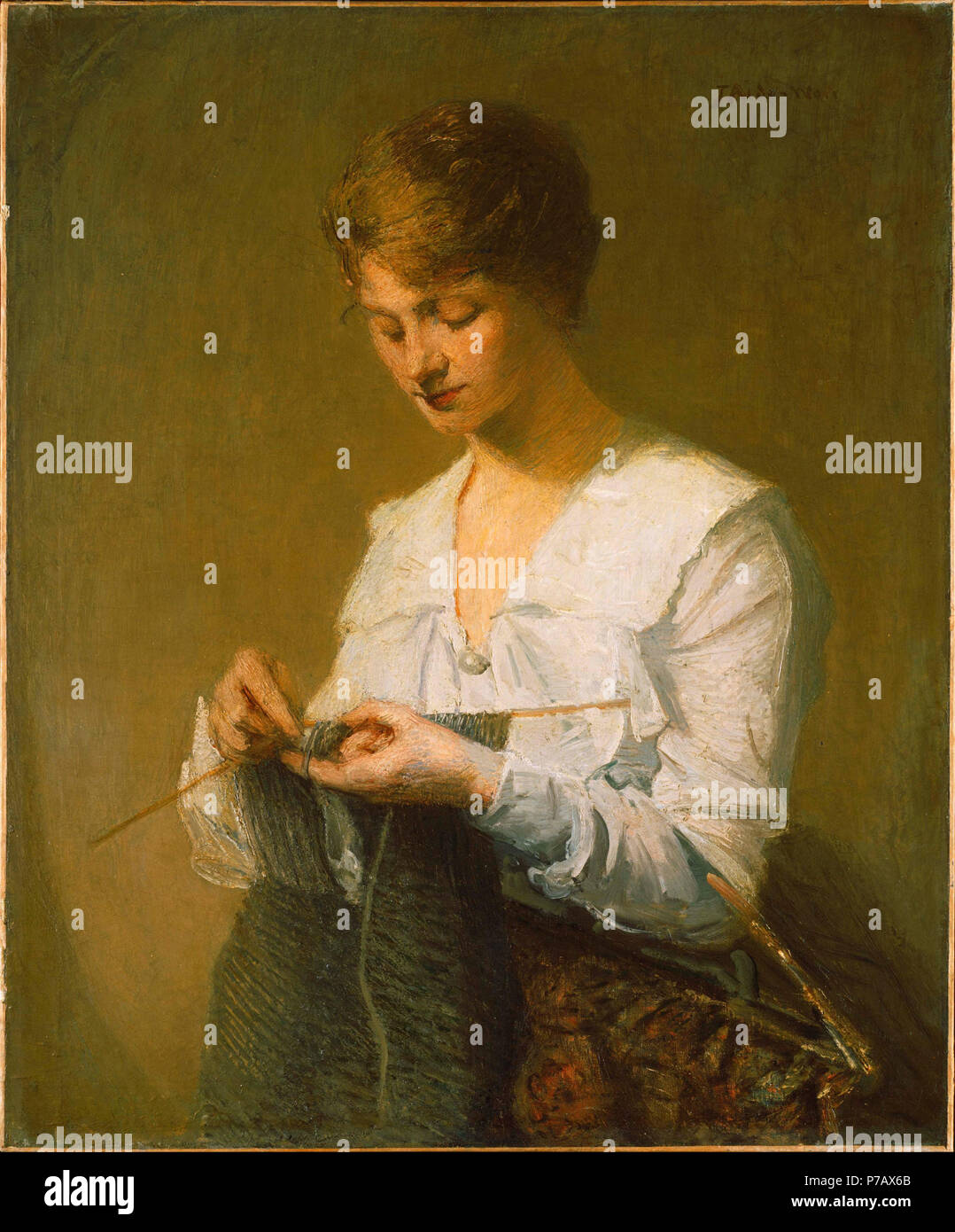 . Knitting for Soldiers 1918 48 Julian Alden Weir - Knitting for ...