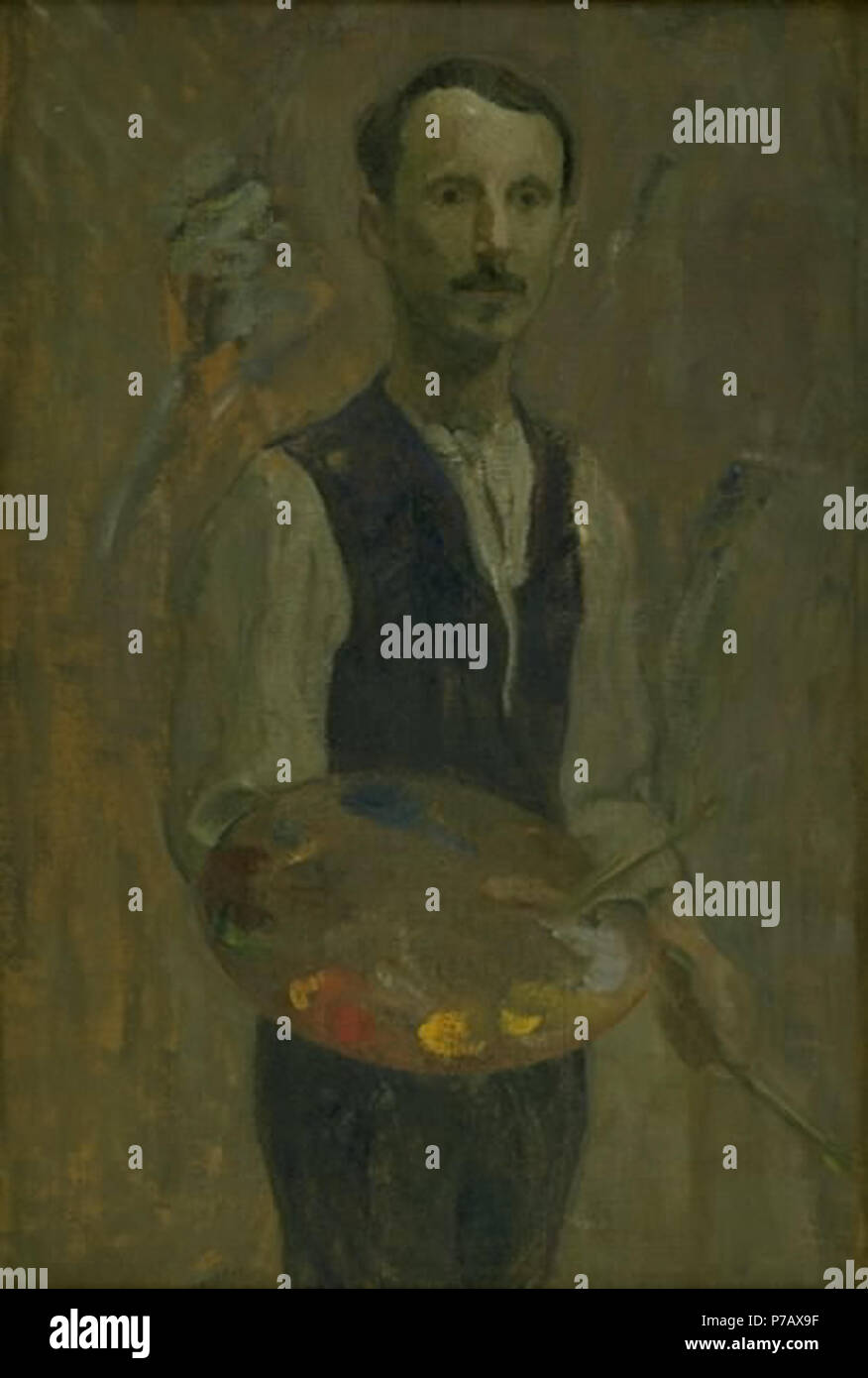 Karl Isakson (1878-1922), Selvportraet, 1908 48 Karl Isakson - Self ...