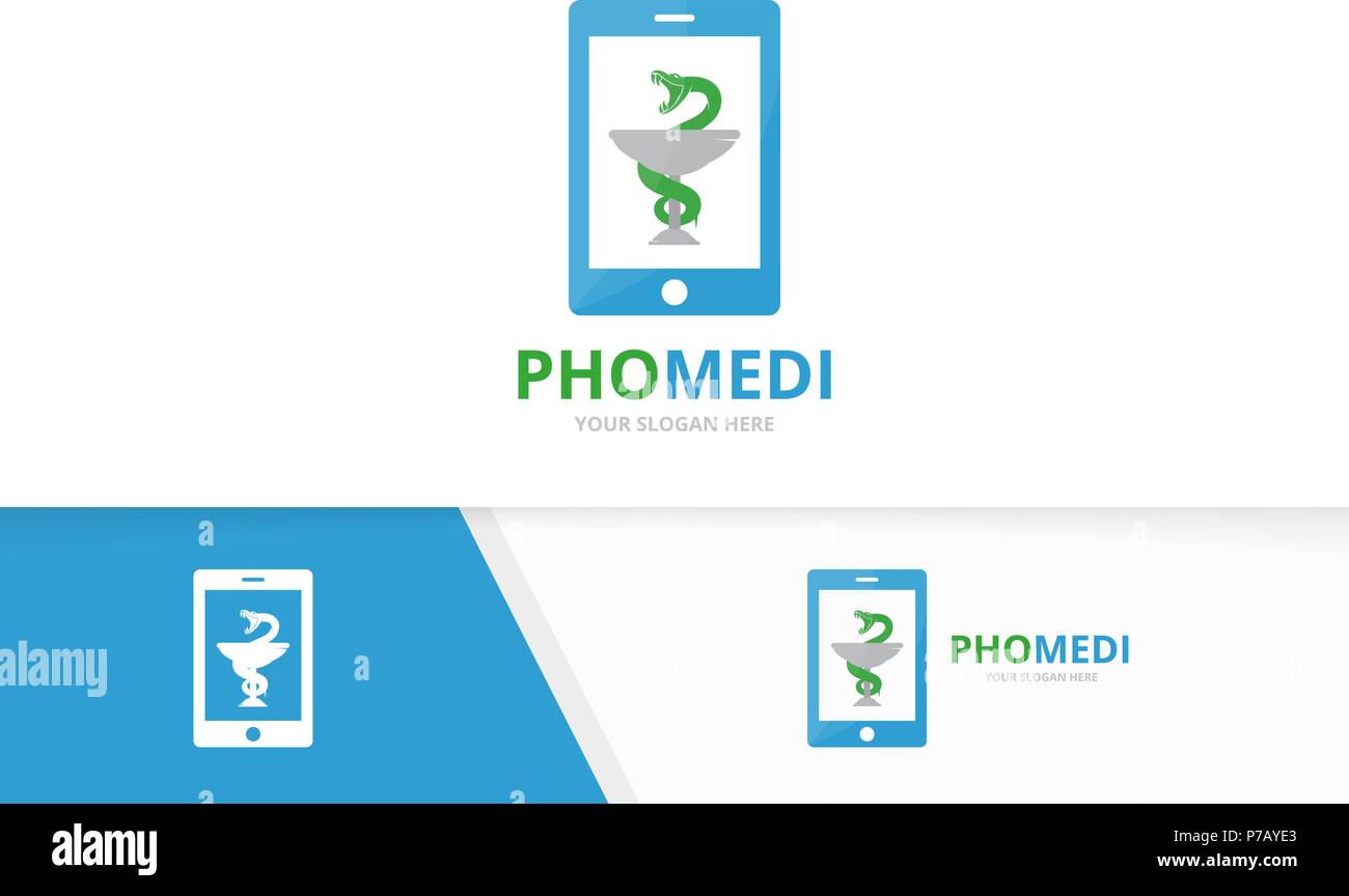 Vector medicine and phone logo combination. Pharmacy and mobile symbol ...