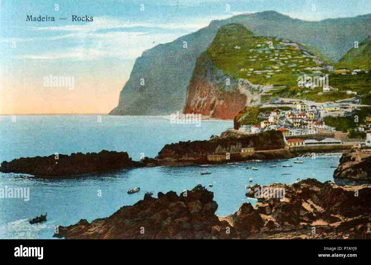 Português: Madeira, Rocks Bilhete postal animado, 1920 (c.). Câmara de ...