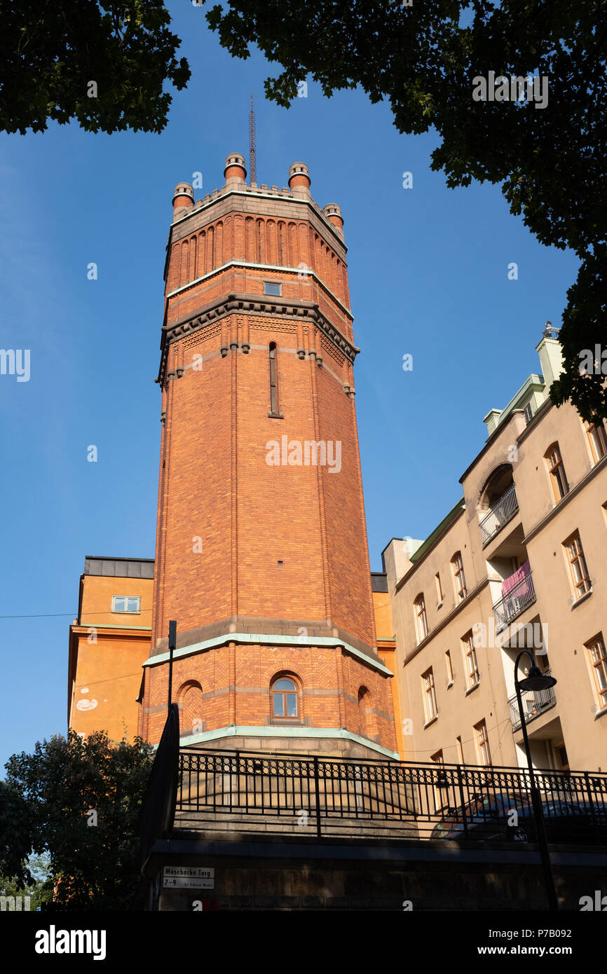 Mosebacke Water Tower, Mosebacke Square, Stockholm, Sweden Stock Photo ...
