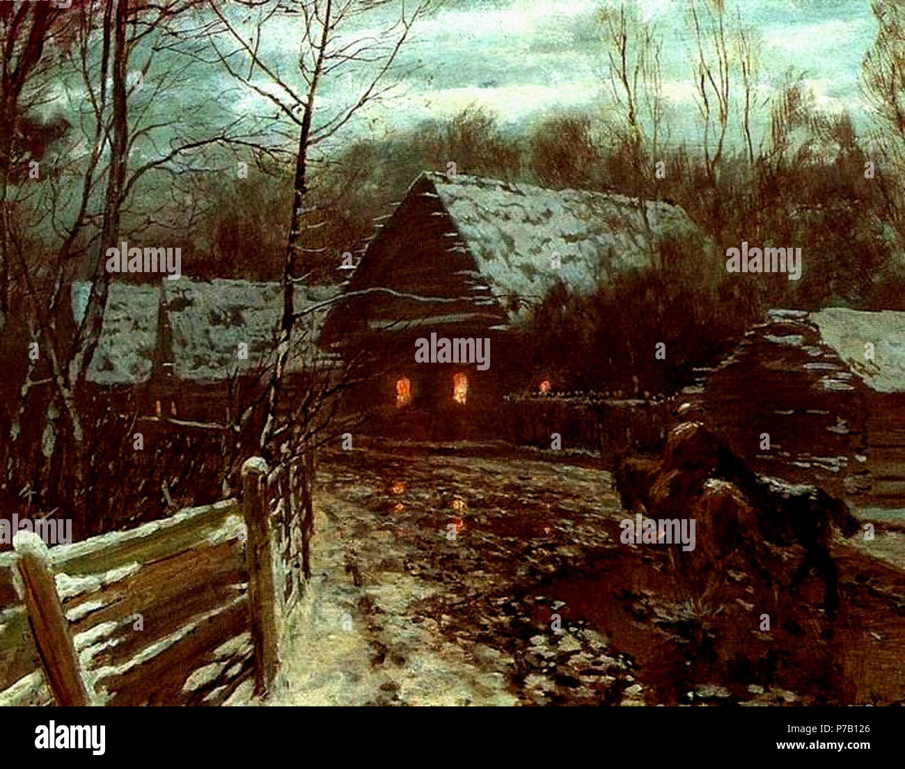 English: The November evening. 1900. Oil on canvas. The State Tretyakov ...