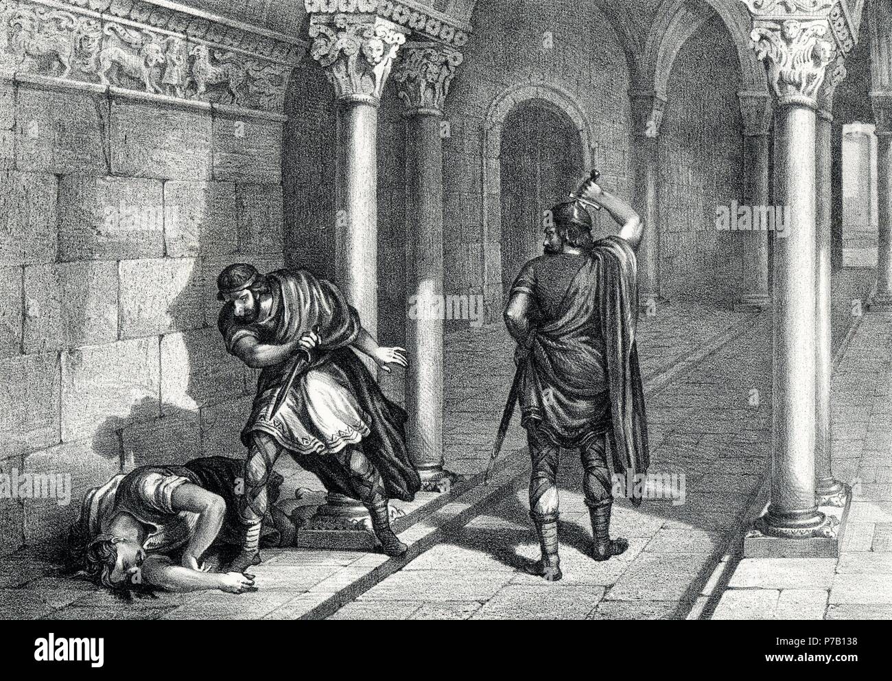 Historia. Muerte de Ataulfo (372-415), rey visigodo, asesinado en ...