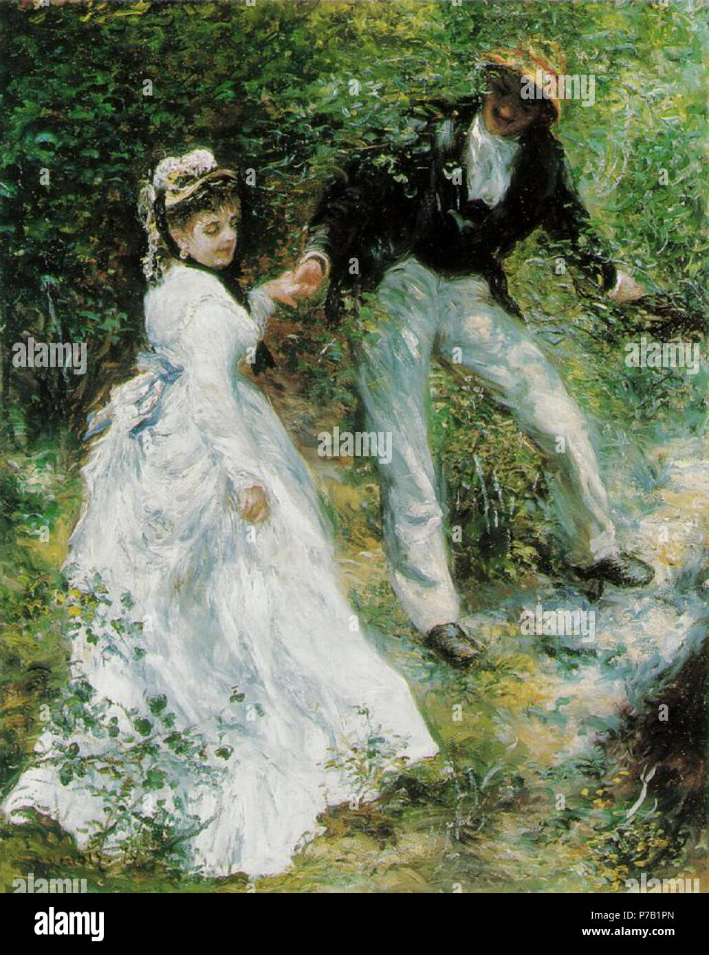 . La Promenade 1870 62 Pierre Auguste Renoir - La Promenade Stock Photo ...
