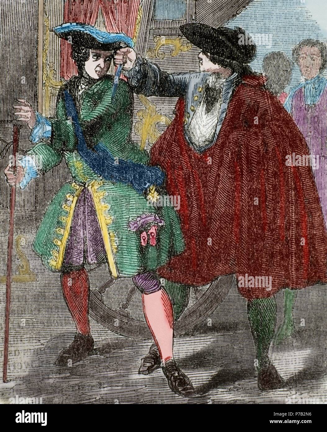 Robert Francois Damiens (1715-1757). French domestic servant. Attempted ...