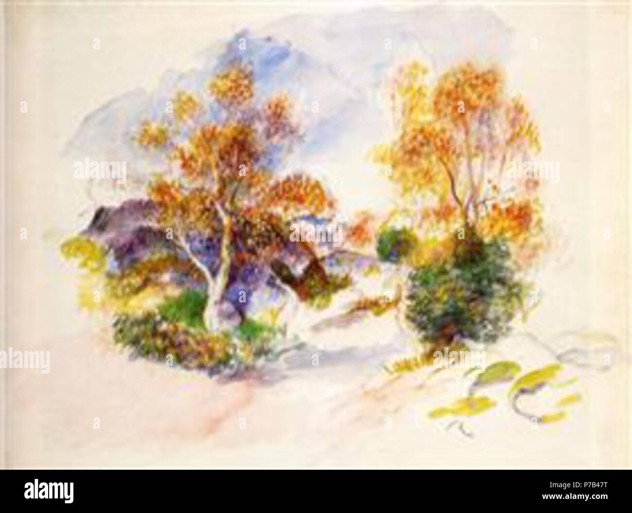 Work by Pierre-Auguste Renoir . before 1919 69 Renoir - landscape-with ...