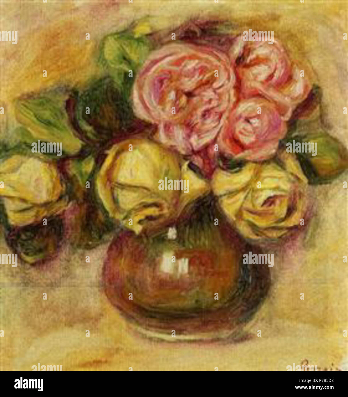 Pierre auguste renoir roses vase hi-res stock photography and images ...