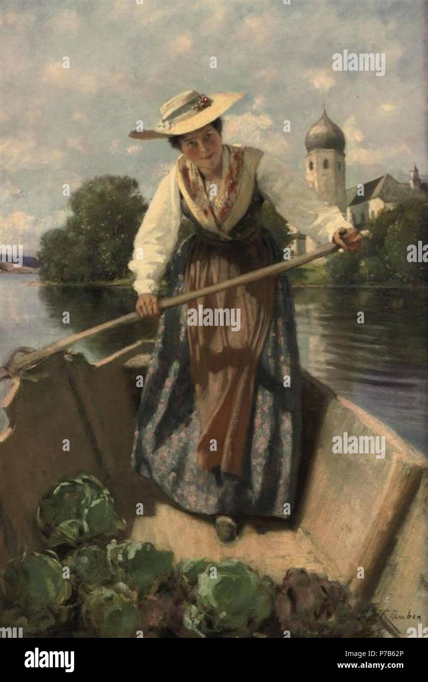 75 Franz Leo Ruben - Junge italienische Gemüseverkäuferin Stock Photo ...