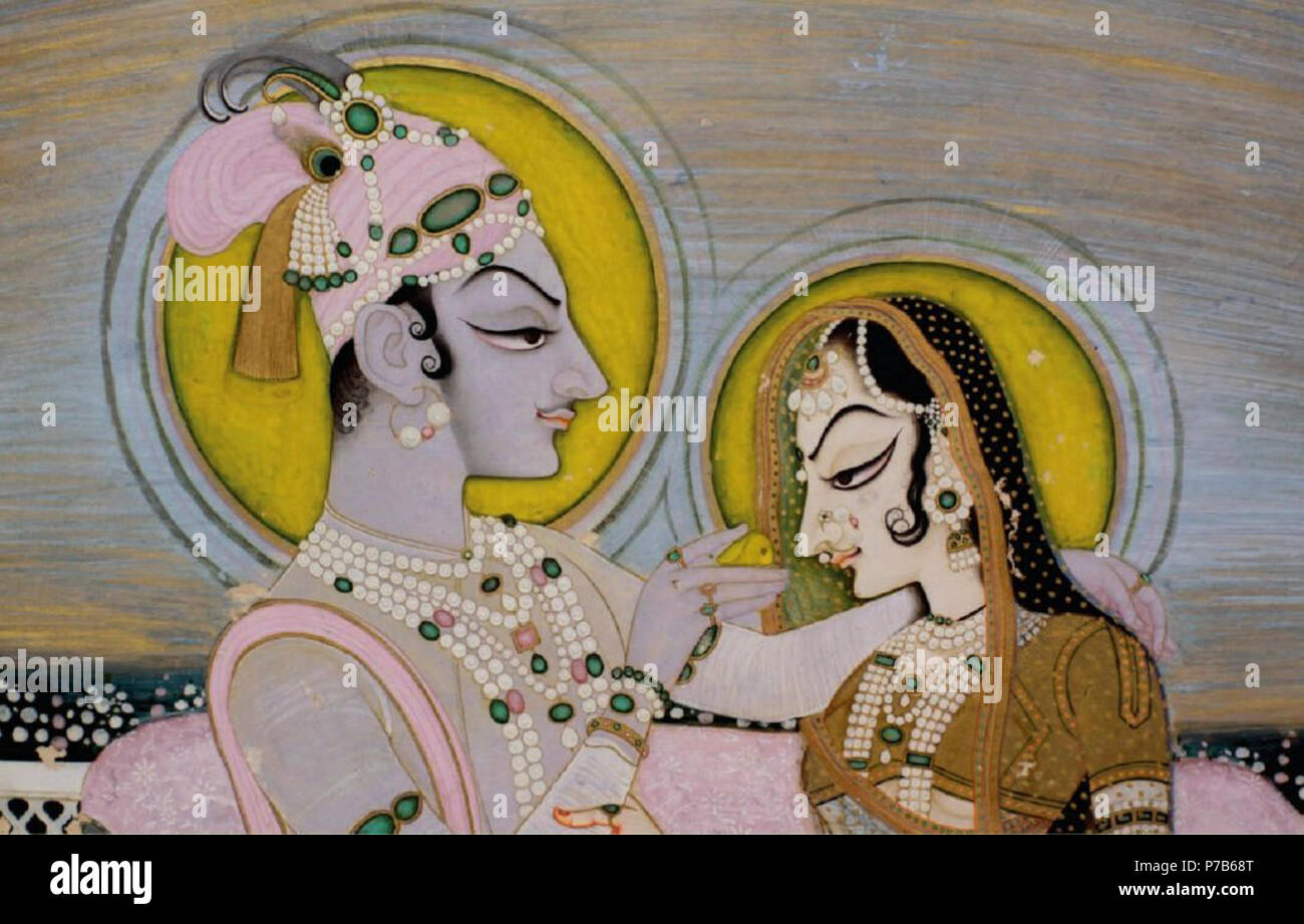 2 Attributed to Nihal Chand. Savant Singh and Bani Thani as Krishna and ...