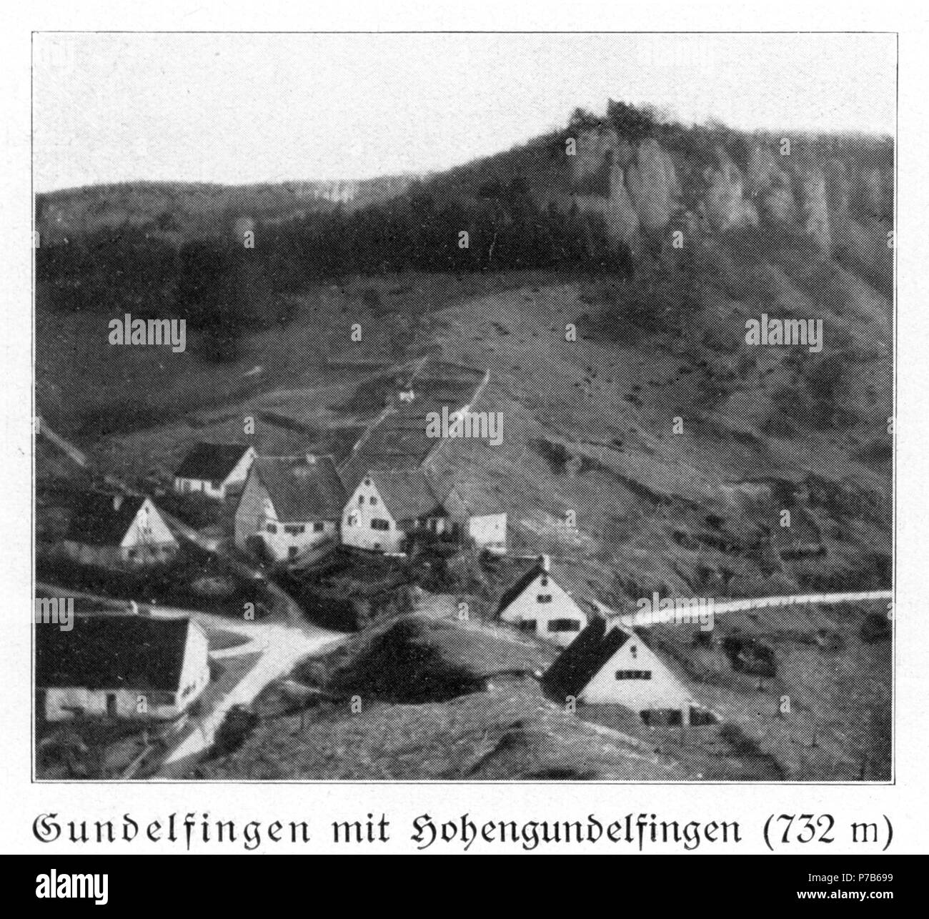 Deutsch: Gundelfingen mit Hohengundelfingen (732 m) . before 1914 76 ...