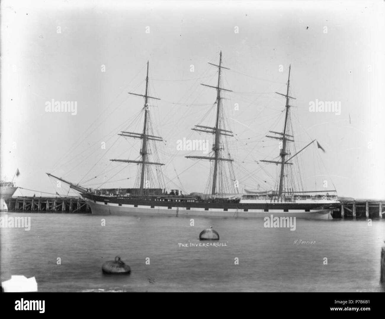Original caption: “ Ship Invercargill at Timaru The ship Invercargill ...