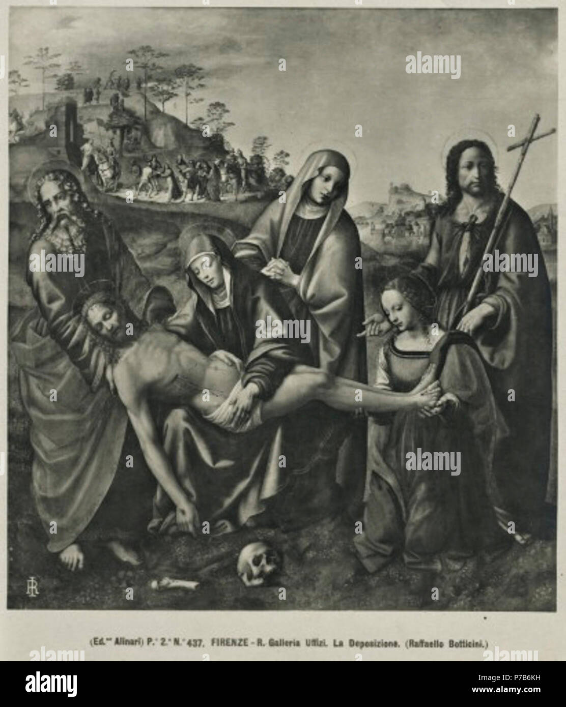 2 Botticini Raffaello. Pieta. 1508. Destroyed in 1944 Stock Photo - Alamy