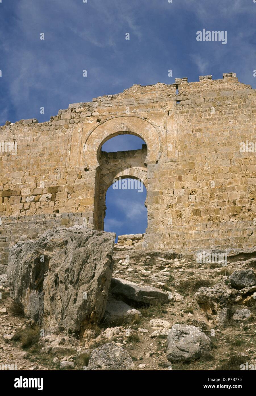 Spain. Castle of Gormaz. Built by the Muslims in the 9th century. View ...