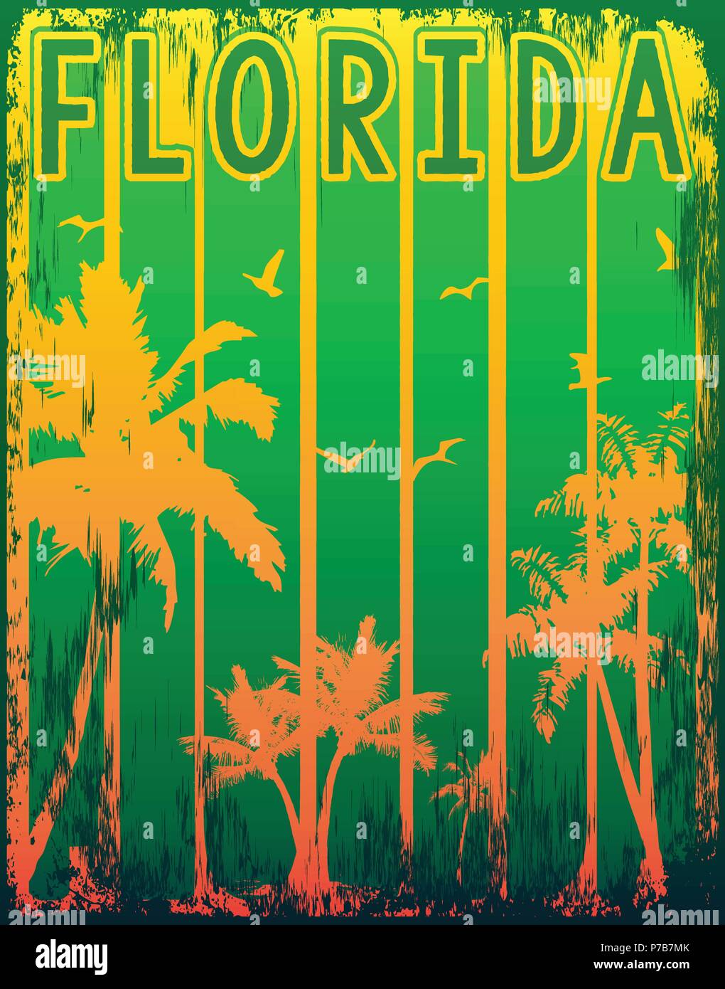 Florida summer tee graphic design Stock Vector Image & Art - Alamy