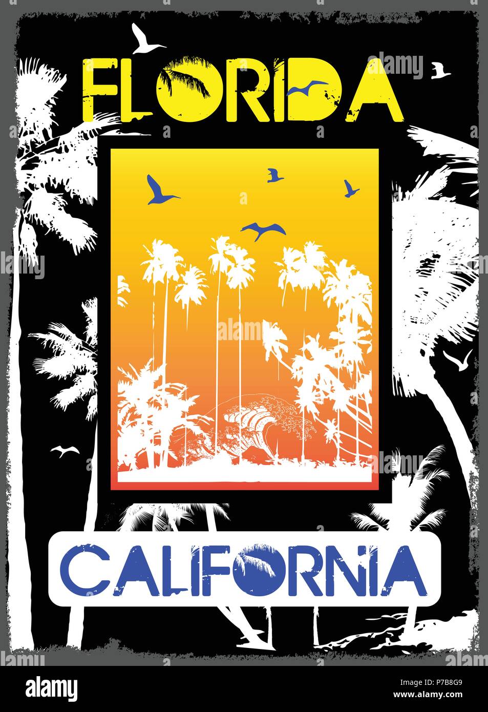 Florida summer tee graphic design Stock Vector Image & Art - Alamy