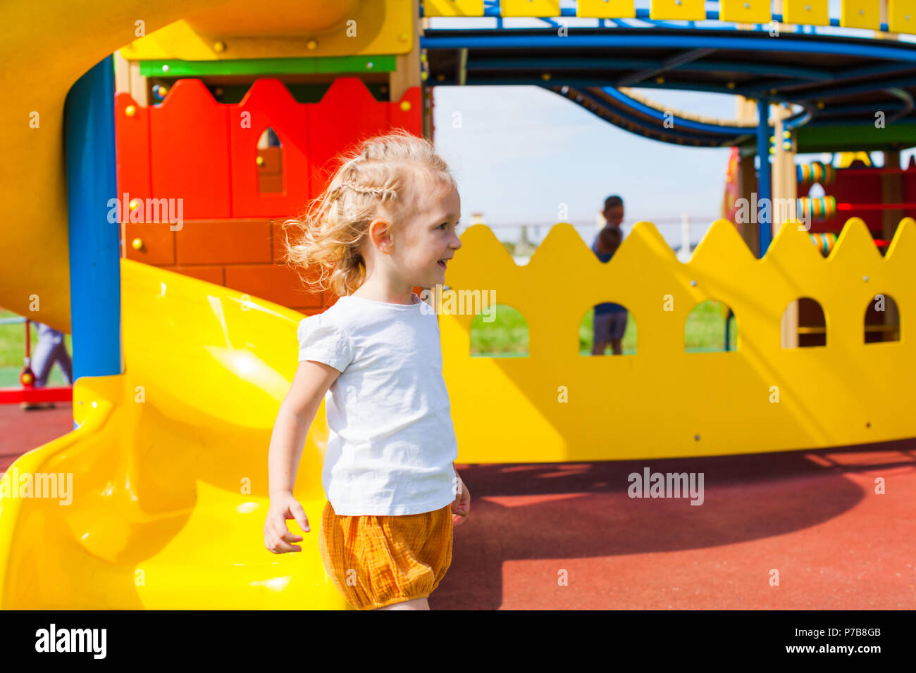 Exciting games on the playground Stock Photo - Alamy
