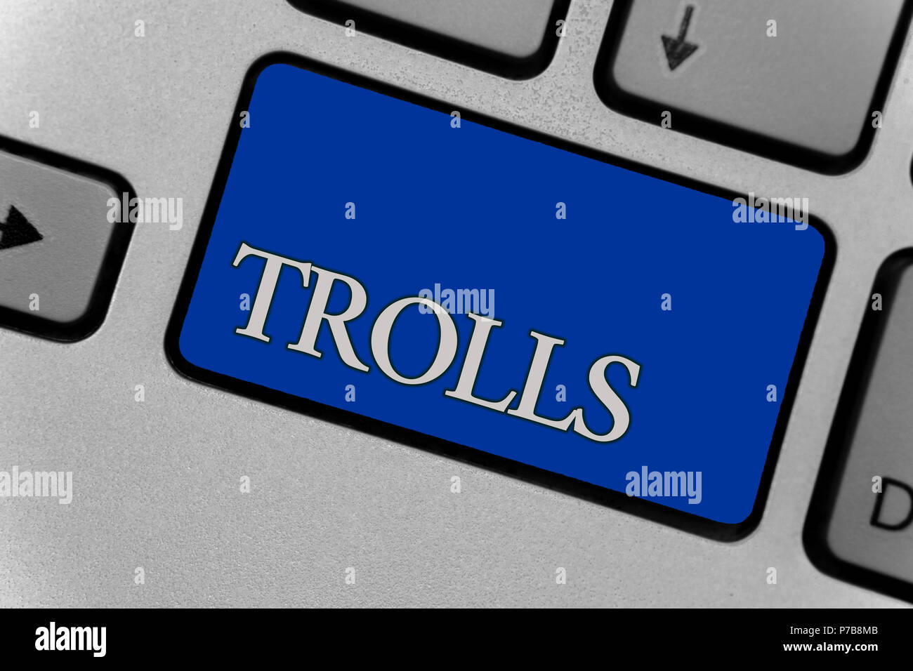 Conceptual hand writing showing Trolls. Business photo text Online ...