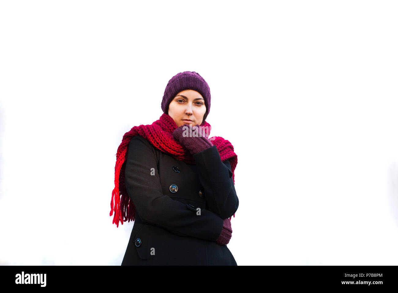 Frozen young woman Stock Photo - Alamy