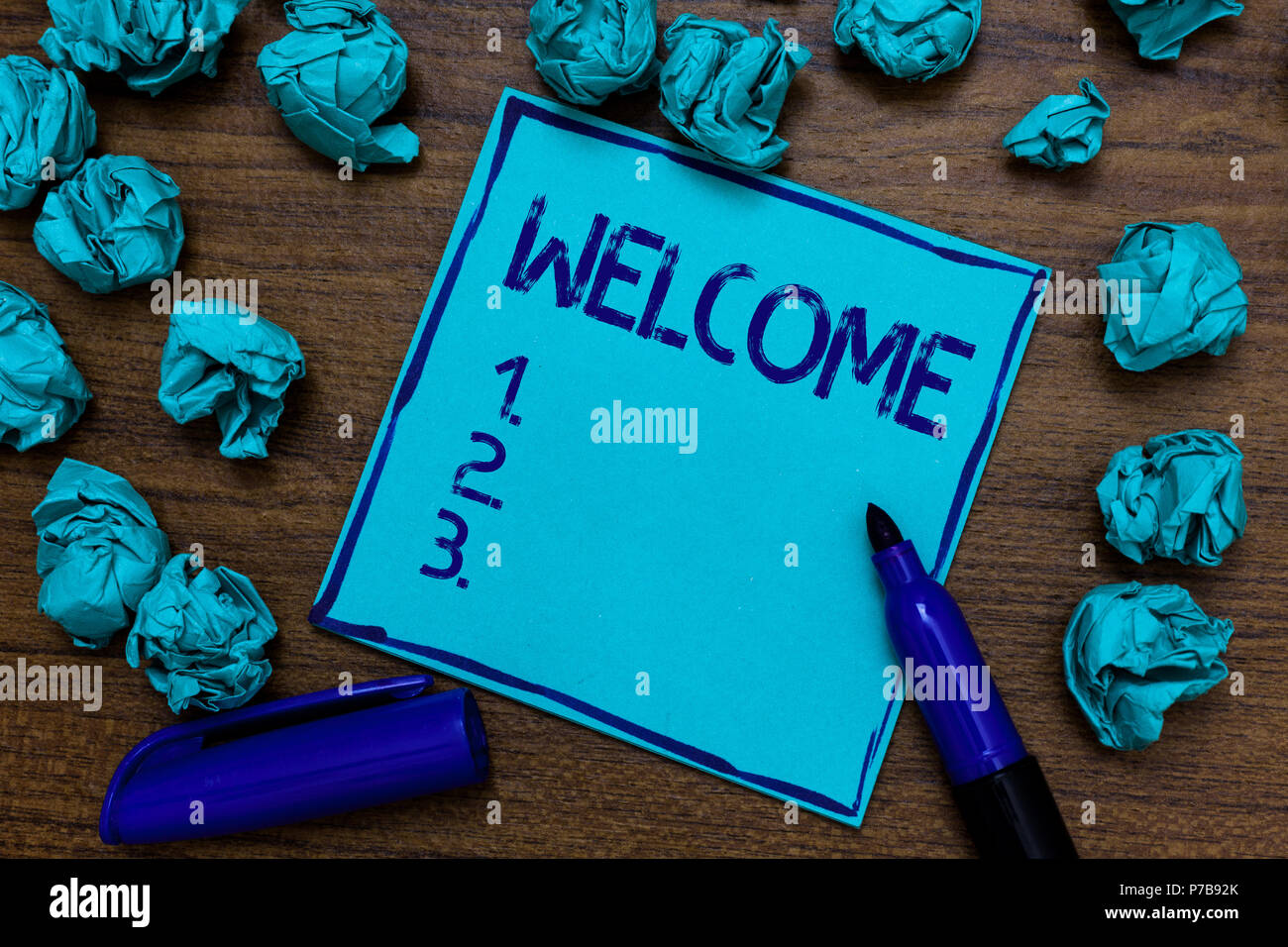 Handwriting text Welcome. Concept meaning Warm salutation ...