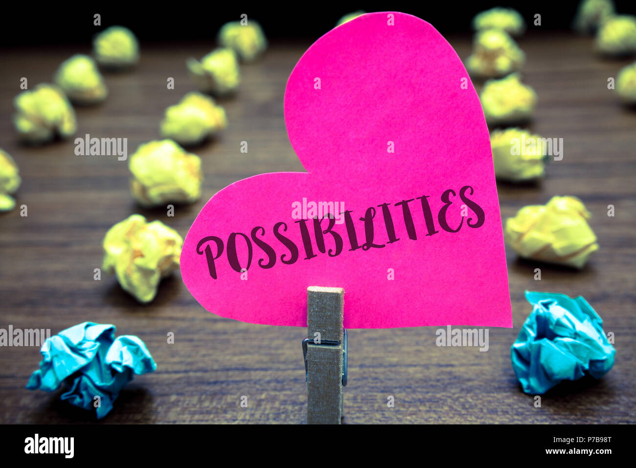 Writing note showing Possibilities. Business photo showcasing Things ...