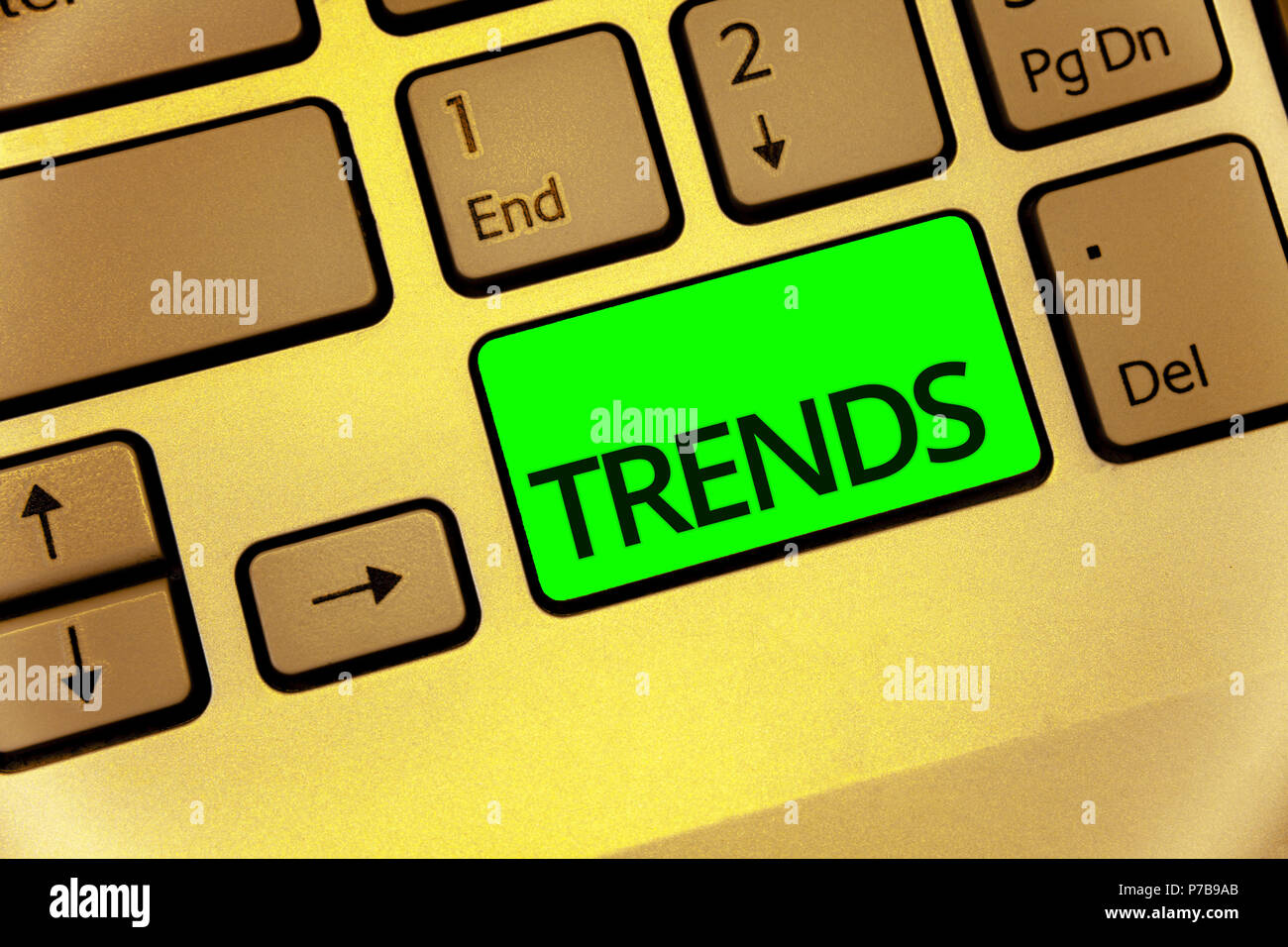 Text sign showing Trends. Conceptual photo General projected directions ...