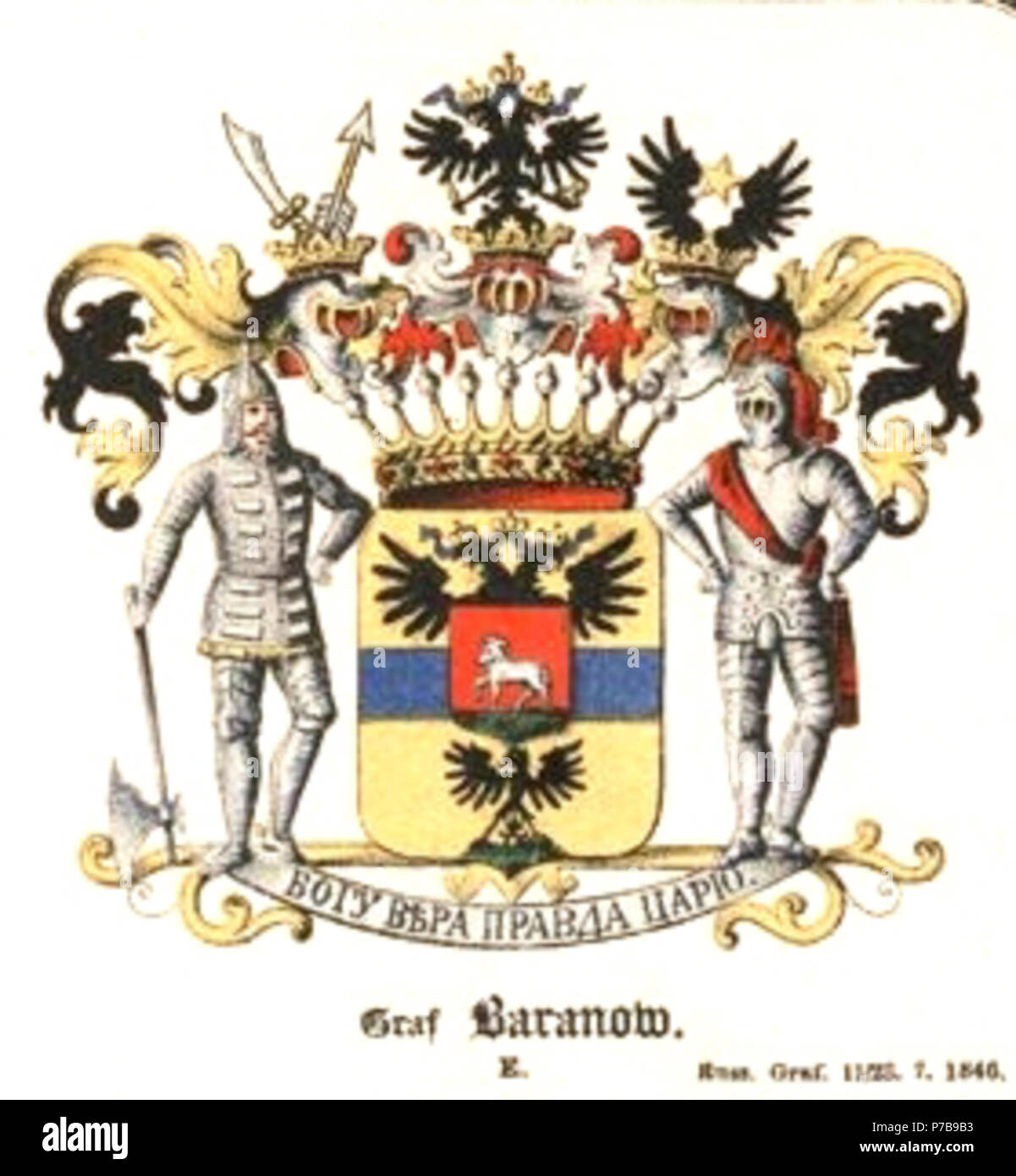 English: Coat of Arms of Baranoff family : . 1882 43 GrafBaranoffWappen ...