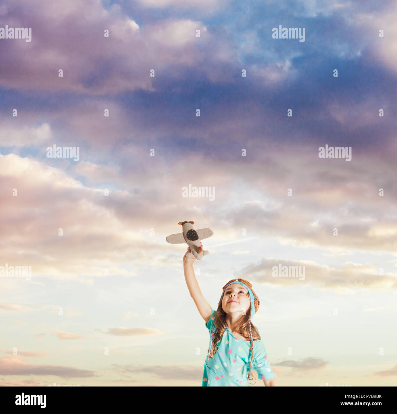 Little boy pilot Stock Photo - Alamy